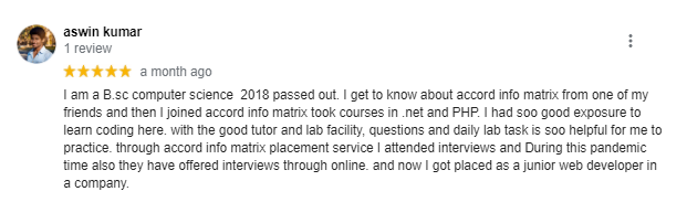 Accord Info Matrix - IT Training Coaching Center, Chennai