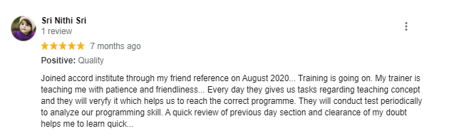 Accord Info Matrix - IT Training Coaching Center, Chennai